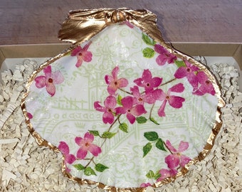 XL Tropical Fish Scallop Shell Jewelry Dish, Trinket Bowl - Etsy