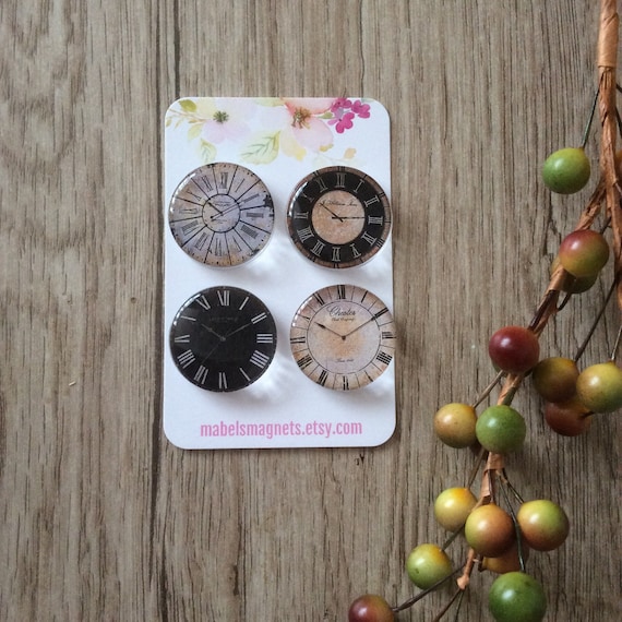 Clock Face MagnetsClock Keyrings Clock lover giftsClock | Etsy
