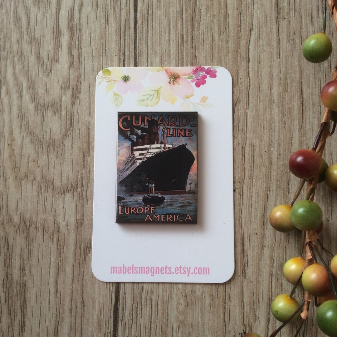 Cunard Line Magnet,vintage Cunard Line Gifts,vintage Travel Needle ...