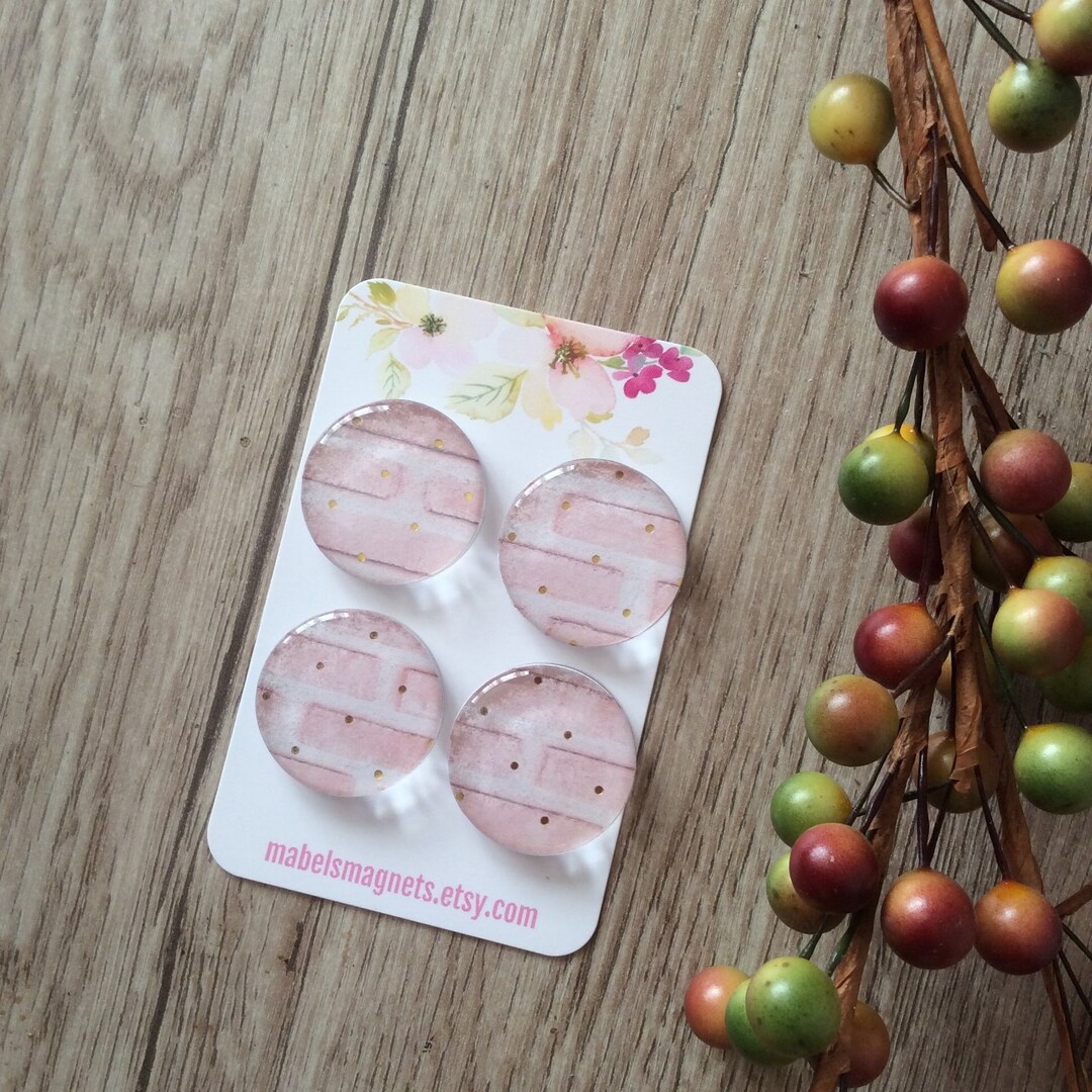 Brick Pattern Magnets ,chore Board Magnets,brick Magnets,pink and Gold ...