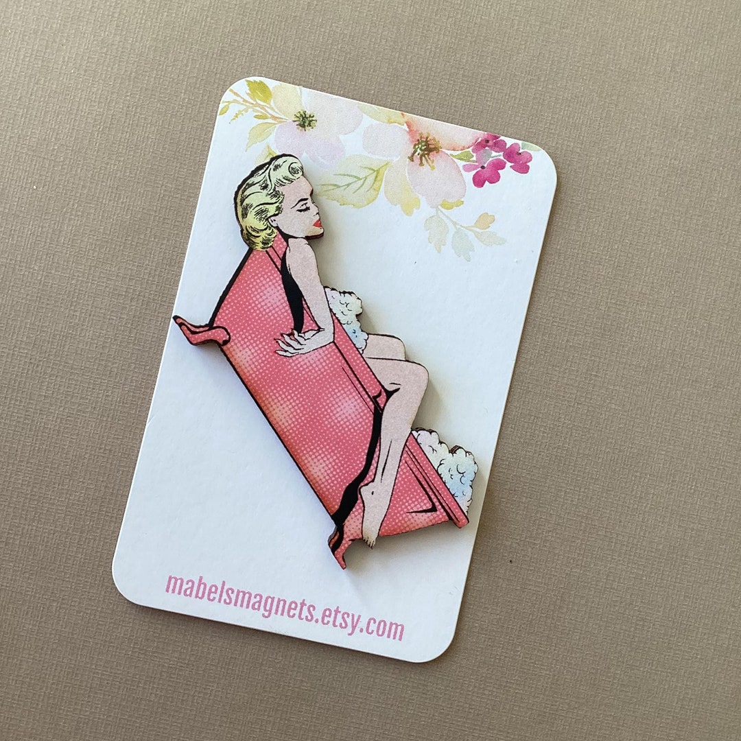 Pinup Girl Magnets,vintage Lady Magnets,embroidery Gifts,sewing Gifts ...