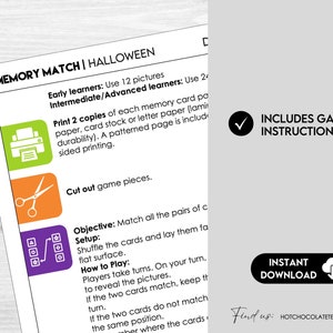 Halloween Matching Game, Spooky Matching Game, Halloween Party Kids ...
