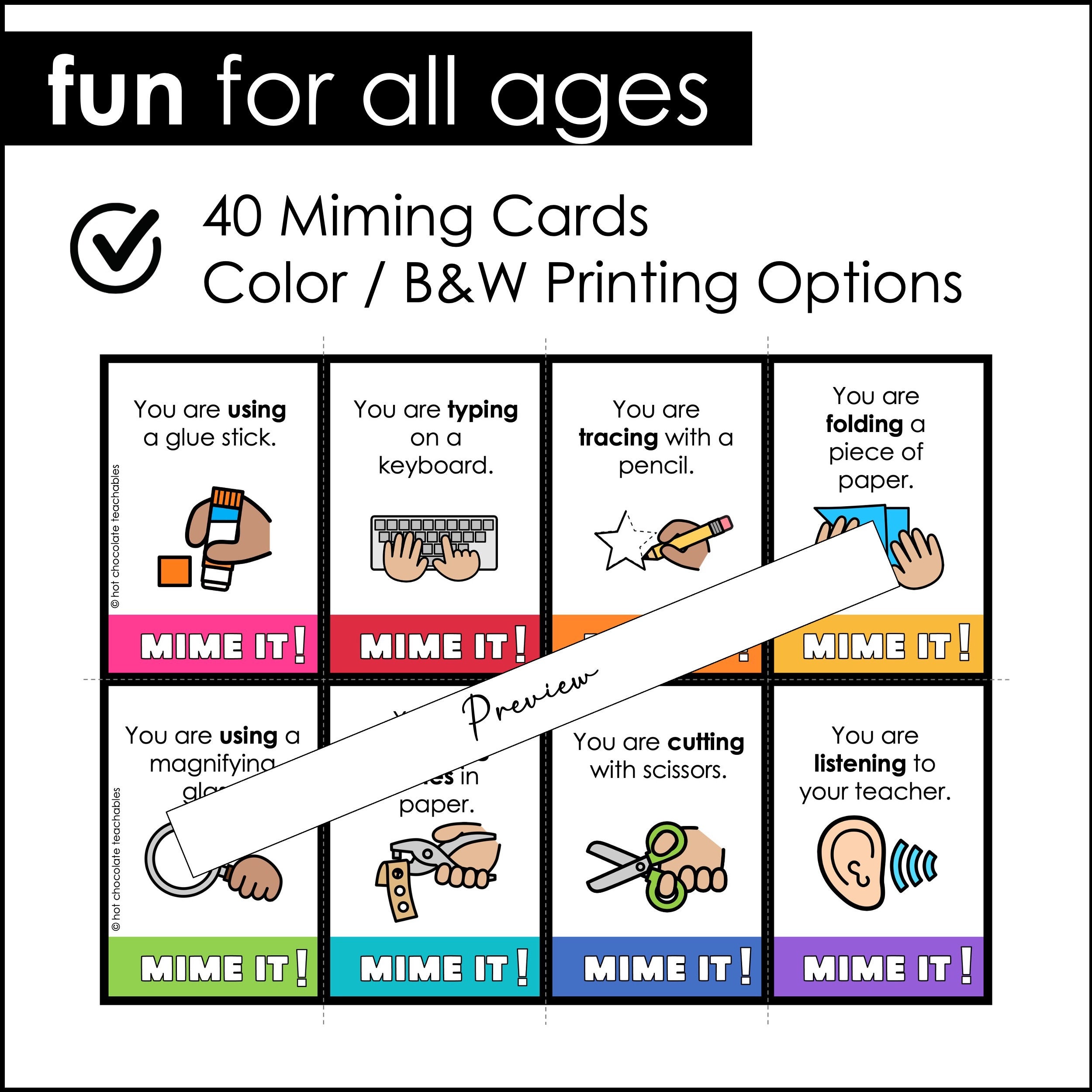 Back to School Charades, Charades Game for Kids, Classroom Charades ...