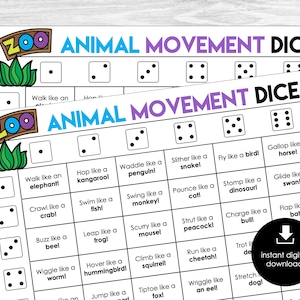 Animal Movement | Dice Game for Kids | Miming Game | Icebreaker Game ...