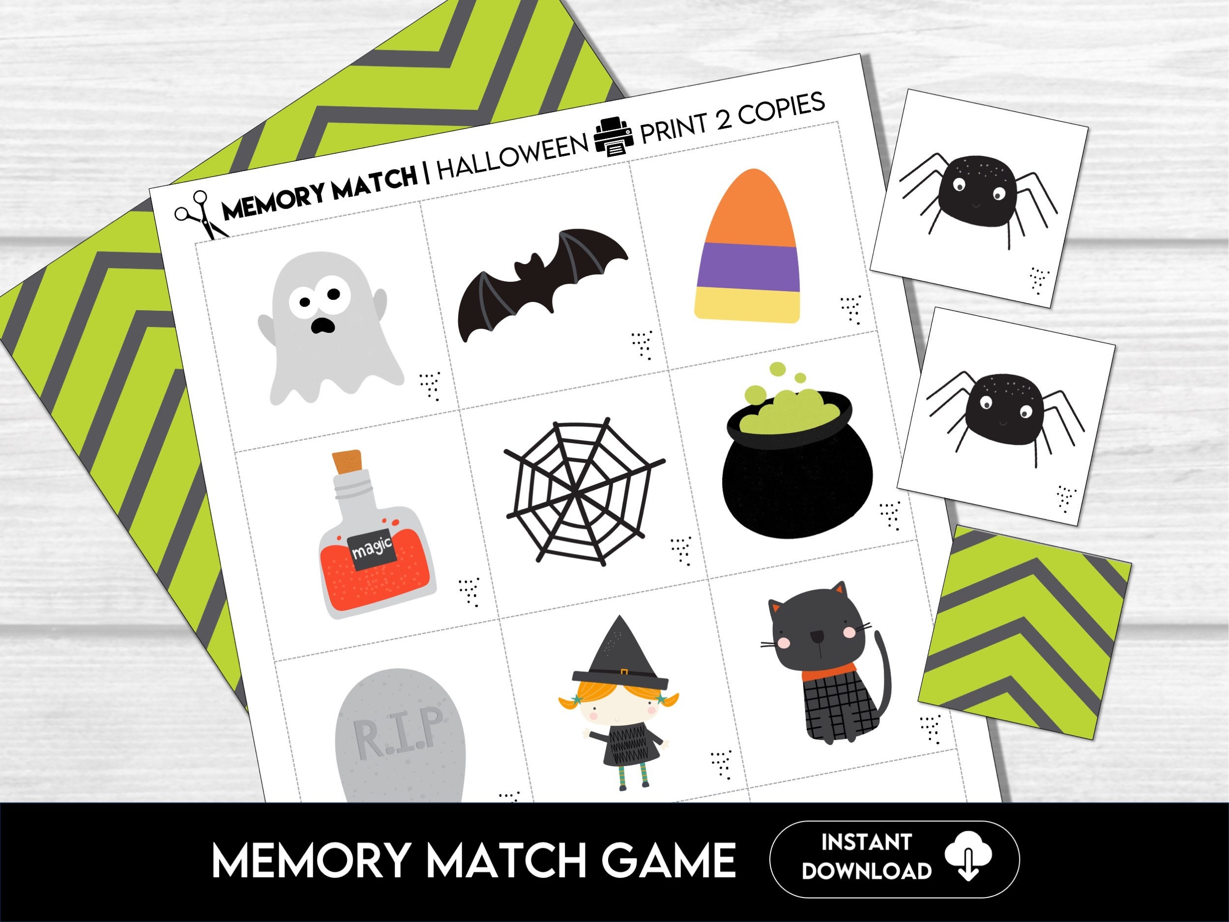 Halloween Matching Game, Spooky Matching Game, Halloween Party Kids ...