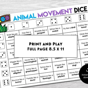 Animal Movement | Dice Game for Kids | Miming Game | Icebreaker Game ...