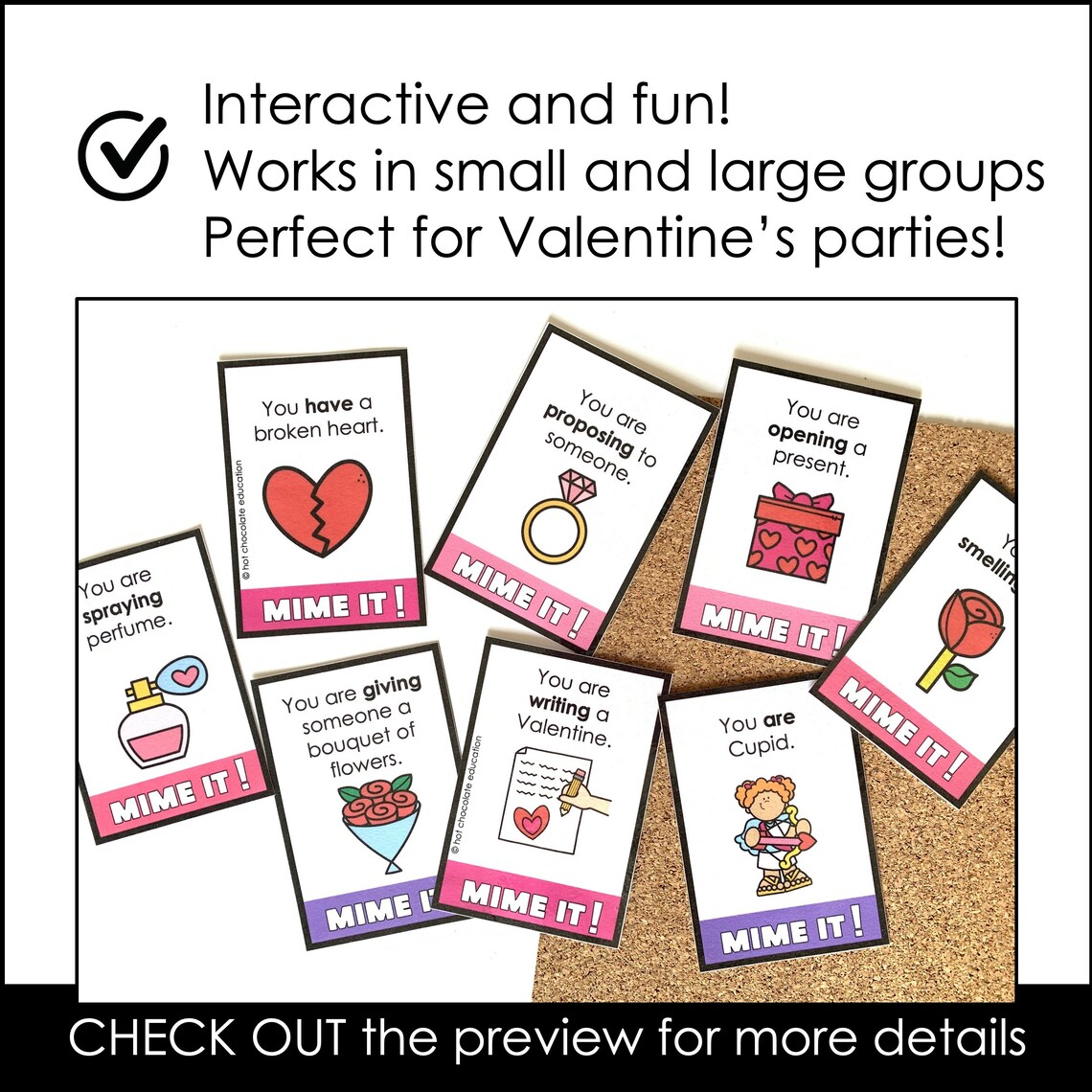 Valentine's Day Charades, Charades Game for Kids, Classroom Charades ...