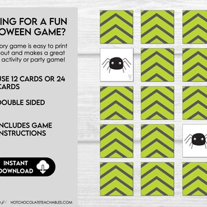 Halloween Matching Game, Spooky Matching Game, Halloween Party Kids ...
