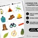 Camping Memory Match Printable - Fun Summer Camp Kid Games - Road Trip ...