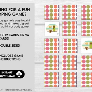 Camping Memory Match Printable - Fun Summer Camp Kid Games - Road Trip ...