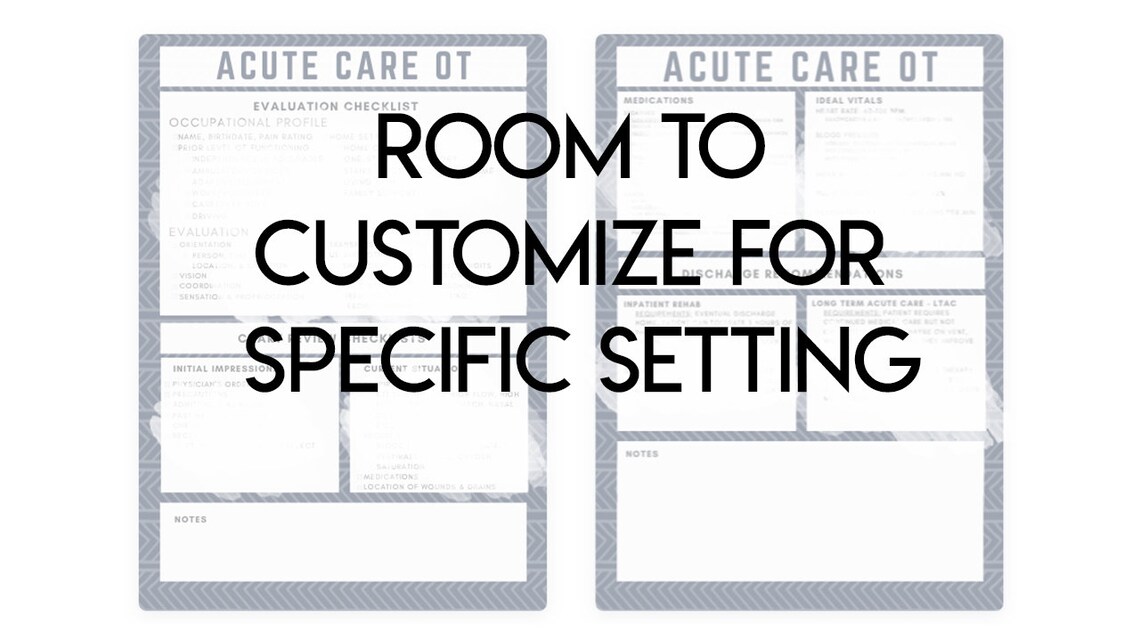 Acute Care Occupational Therapy Cheat Sheet, Fieldwork 2, Fieldwork II ...