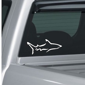 Shark Decal for Car Truck or Suv Rear Window. Comes in Black or White ...