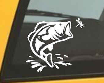 Bass Fishing Window Decal | Etsy