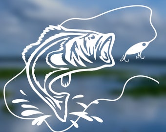 Jumping Largemouth Bass 2 Vinyl Cut Decal - Etsy