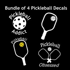 Pickleball Sticker Bundle. Pickleball Stickers for Car Windows ...