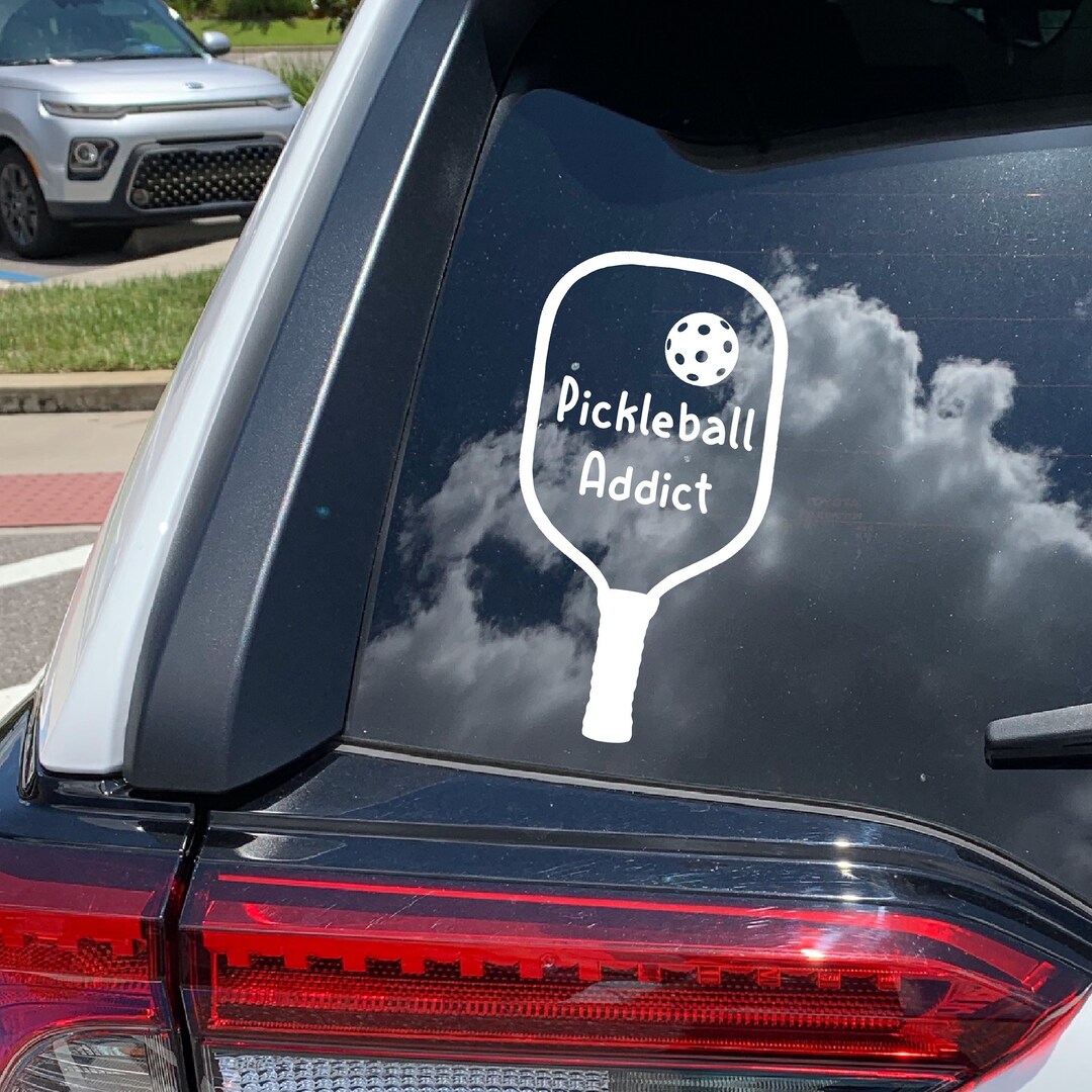 Pickleball Paddle Vinyl Decal: Car Window Sticker - Etsy