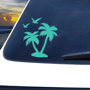 Palm Trees Car Window Decal. - Etsy