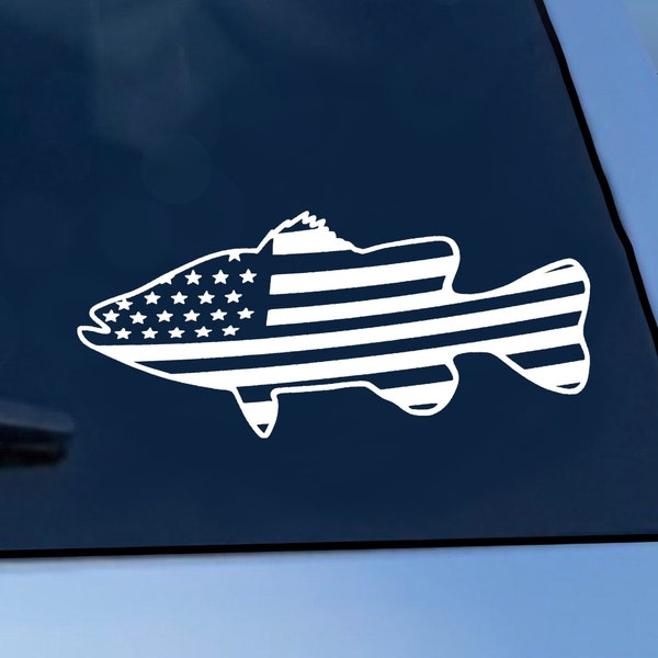 Bass Fishing Decal - Etsy