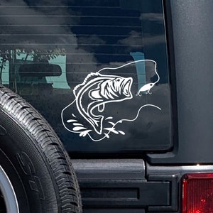 Bass Decal of Largemouth Bass for Car Window. - Etsy