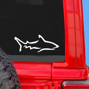 Shark Decal Sticker Bundle. Shark Outline Decal. Shark Fin Decal ...