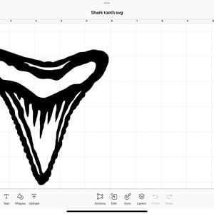 Shark Tooth Svg Image Cut File for Cricut. Use to Make Decals or ...