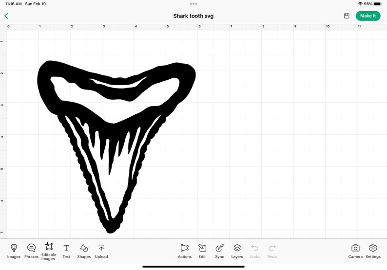 Shark Tooth Svg Image Cut File for Cricut. Use to Make Decals - Etsy