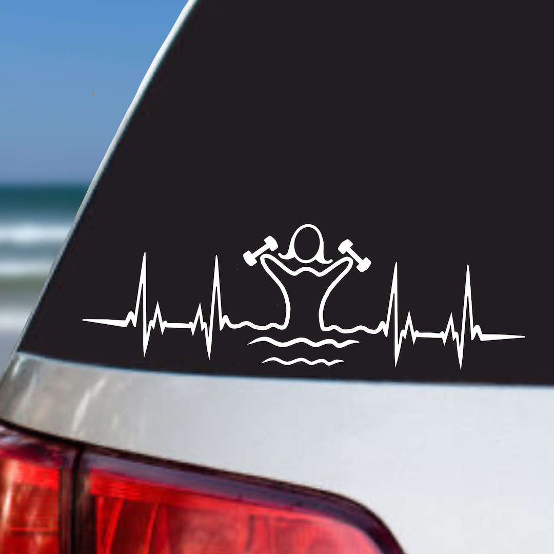 Water Aerobics Decal for Women. Water Aerobics Decal for Car Window ...