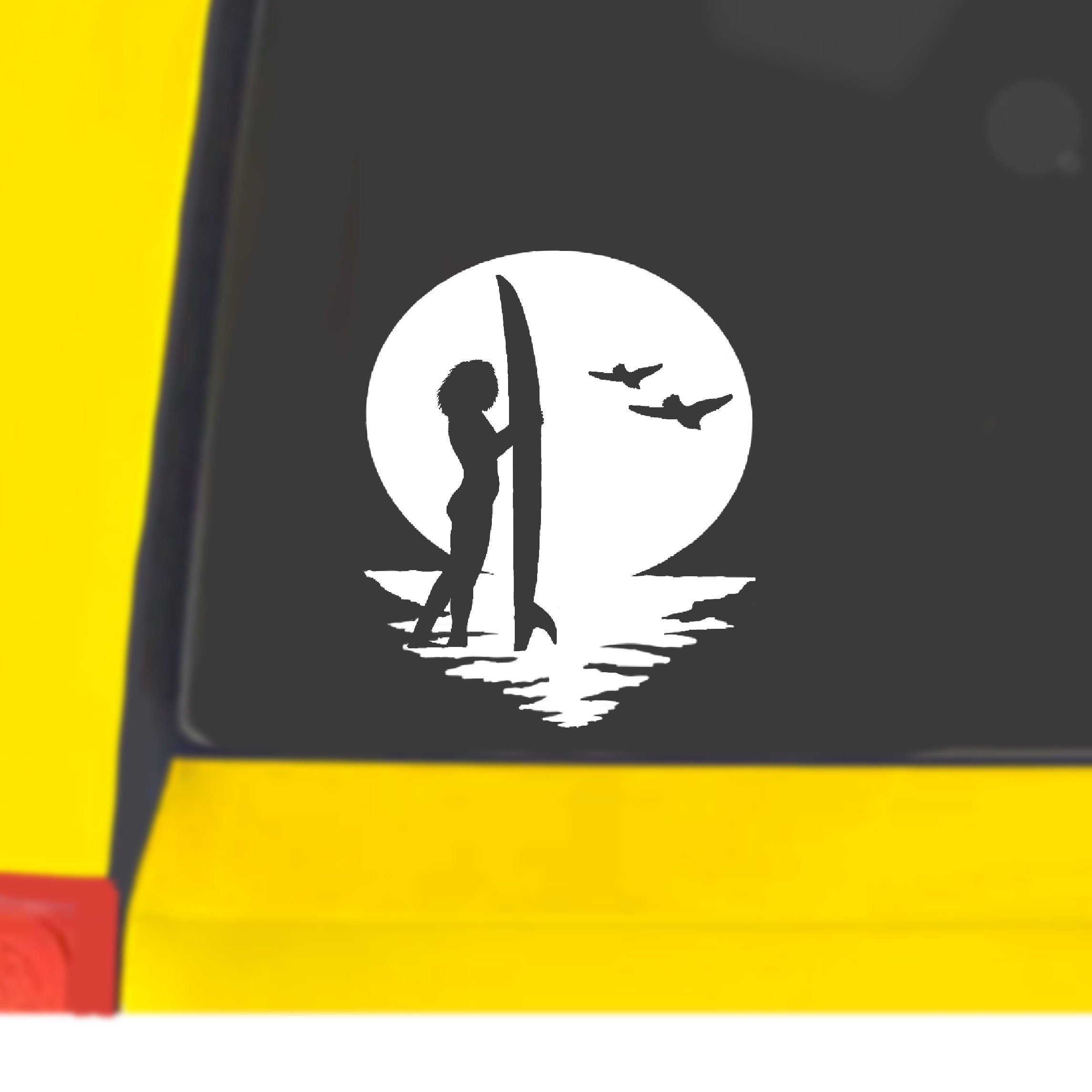 Surfing Car Decal of Girl With Surfboard - Etsy Canada