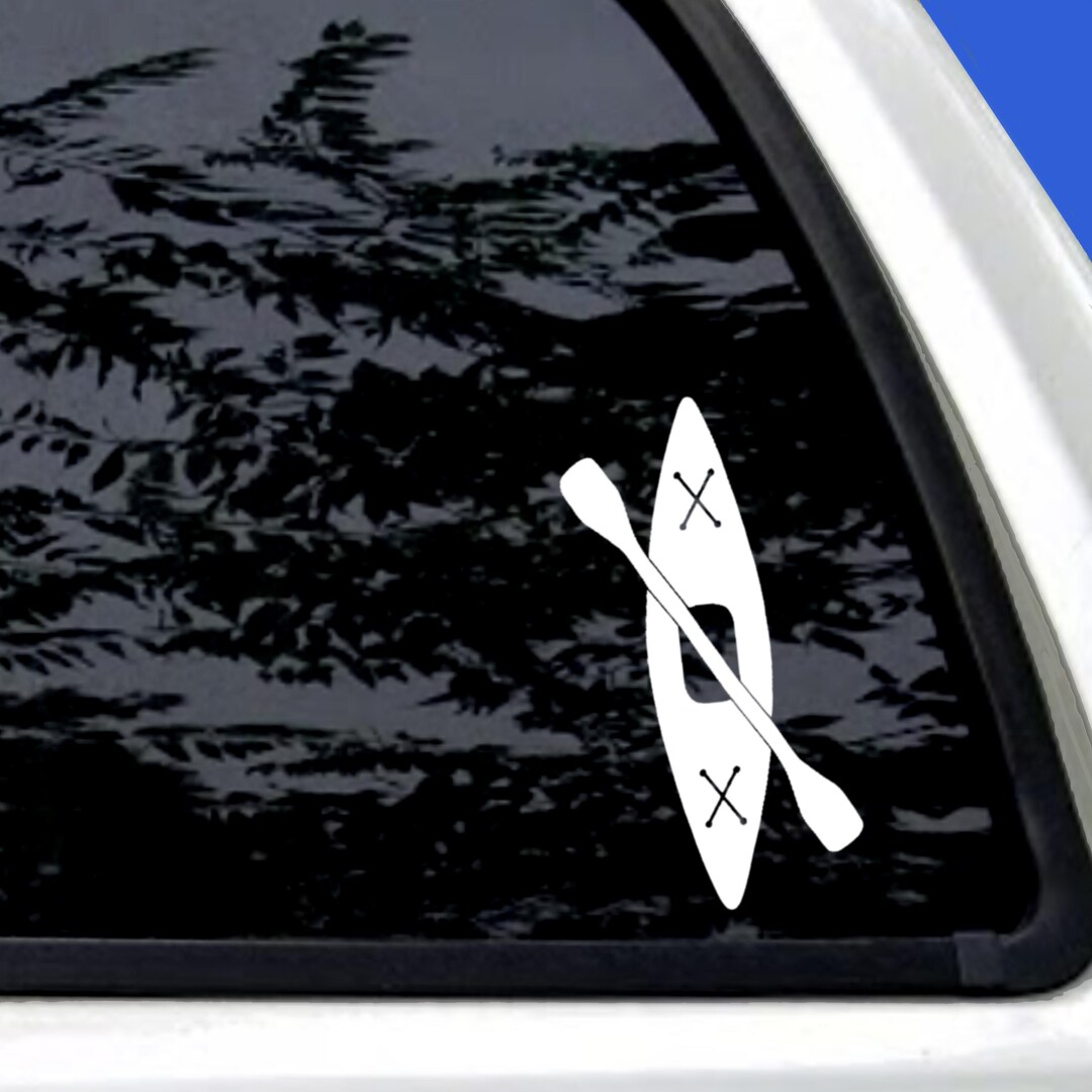 Simple Kayak Vinyl Decal for Car Window | Minimalist Outdoor Life ...