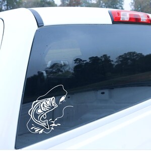 Bass Decal of Largemouth Bass for Car Window. - Etsy