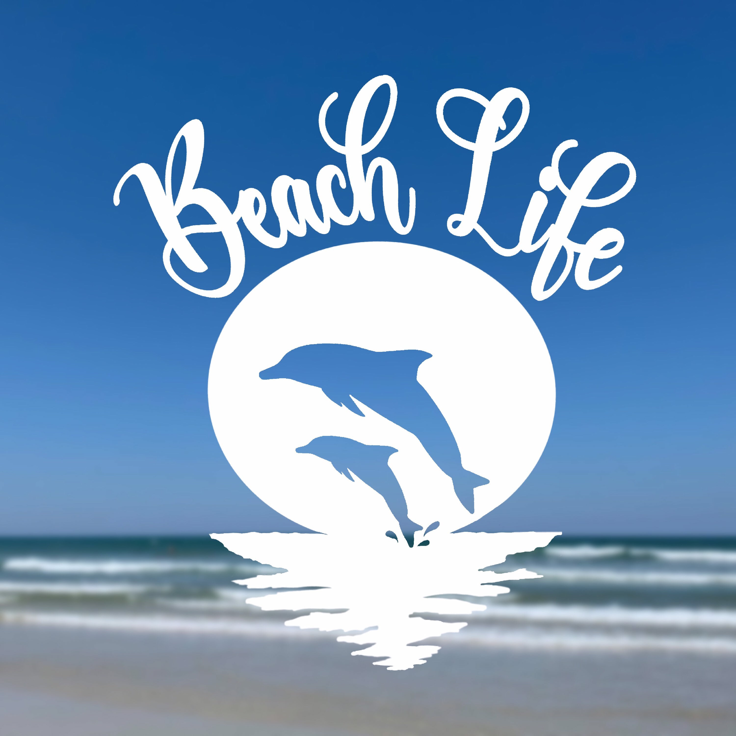 Beach Life Car Decal Sticker | Etsy