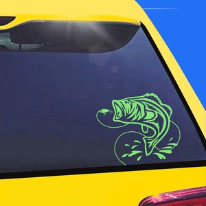 Jumping Largemouth Bass Car Window Decal for Bass Fishermen. - Etsy
