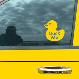 Duck Me Decal: Yellow Duck Car Window Sticker - Etsy