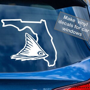 Florida Tailing Redfish SVG Image Cut File for Cricut. Make Decals and ...