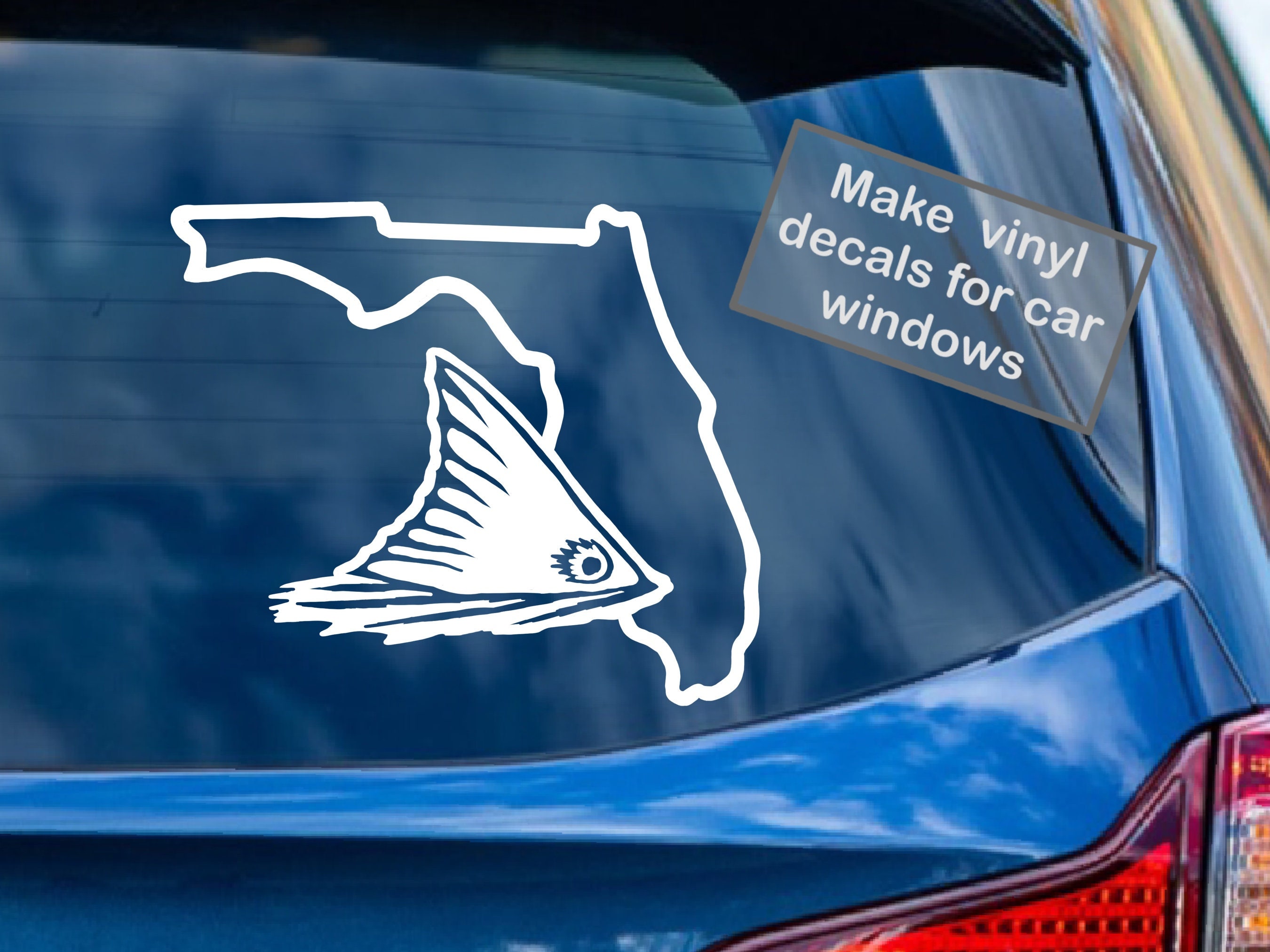 Florida Redfish Tail SVG: Vinyl Decal Cut File (digital Download) - Etsy