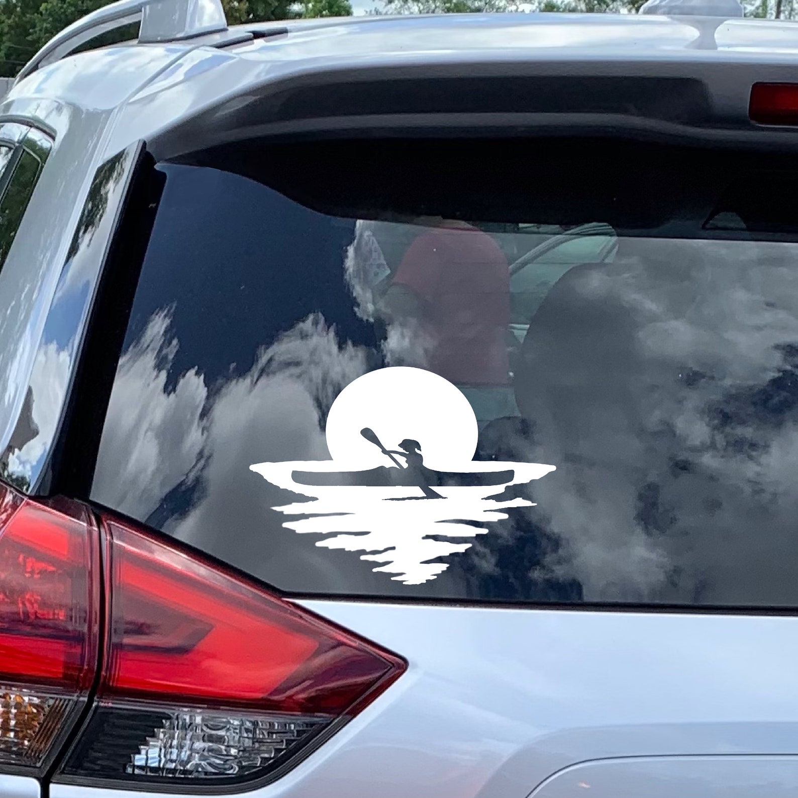 Girl Kayak Decal for Car Windows. Kayak Decal Sticker. - Etsy
