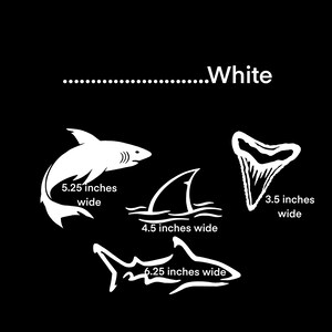 Shark Decal Sticker Bundle. Shark Outline Decal. Shark Fin Decal ...