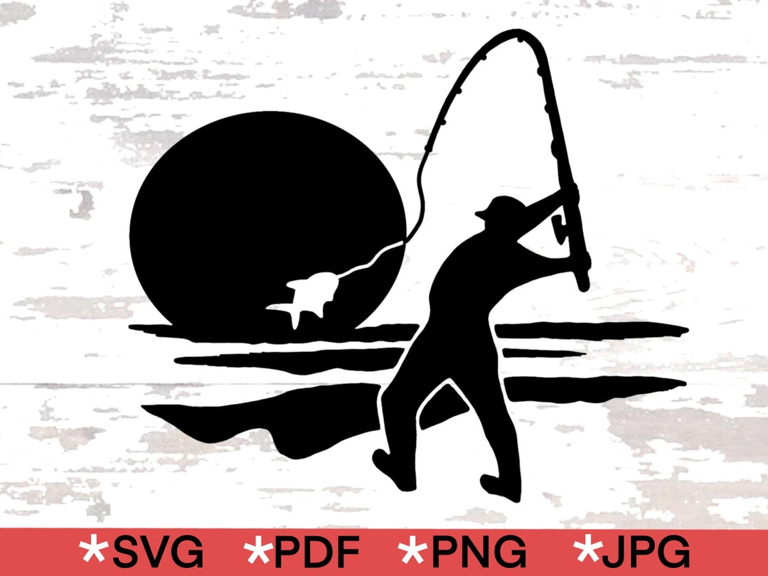 Surf Fishing Svg Image Cut File for Cricut. Use to Make Decals or ...