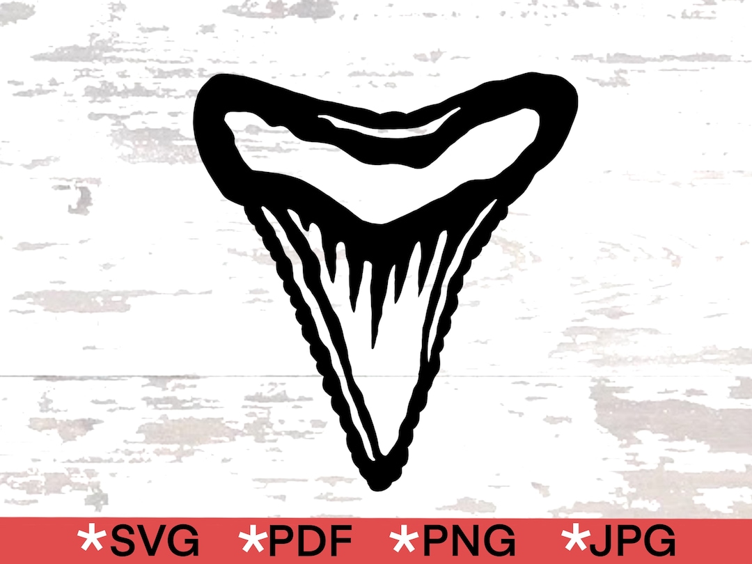 Shark Tooth Svg Image Cut File for Cricut. Use to Make Decals or ...