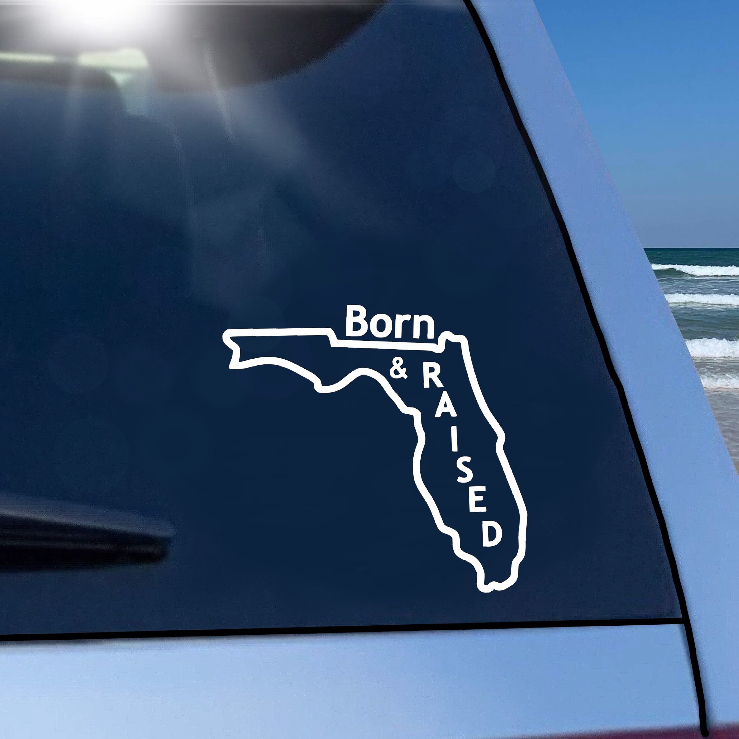 Florida Native Born and Raised Car Decal | Etsy