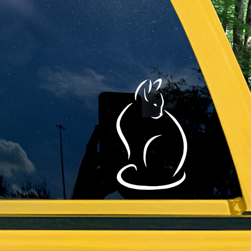 Cat Car Decal - Etsy