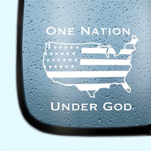 American Flag, Decal Sticker, One Nation, Under God, Patriotic Decal ...