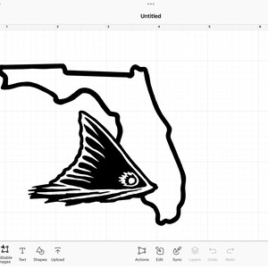 Florida Tailing Redfish SVG Image Cut File for Cricut. Make Decals and ...