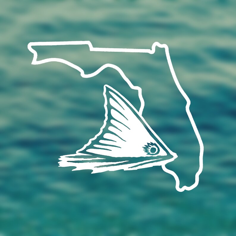 Tailing Redfish Decal Florida Redfish Redfish Car Decal - Etsy