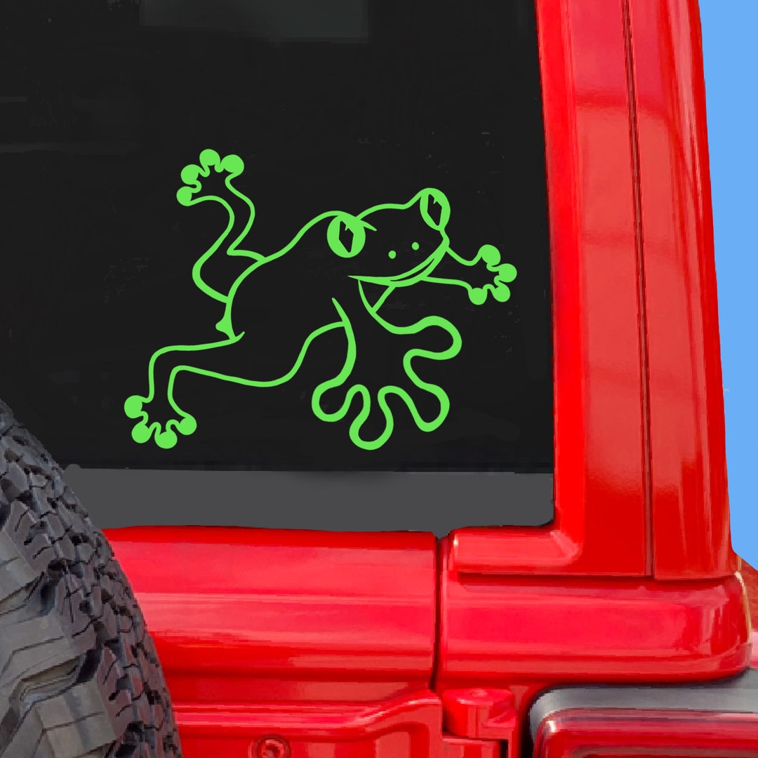 Funny Frog Car Decal: Waterproof Vinyl Sticker - Etsy