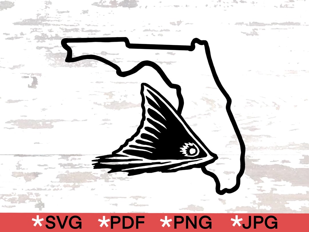 Florida Tailing Redfish SVG Image Cut File for Cricut. Make Decals and ...