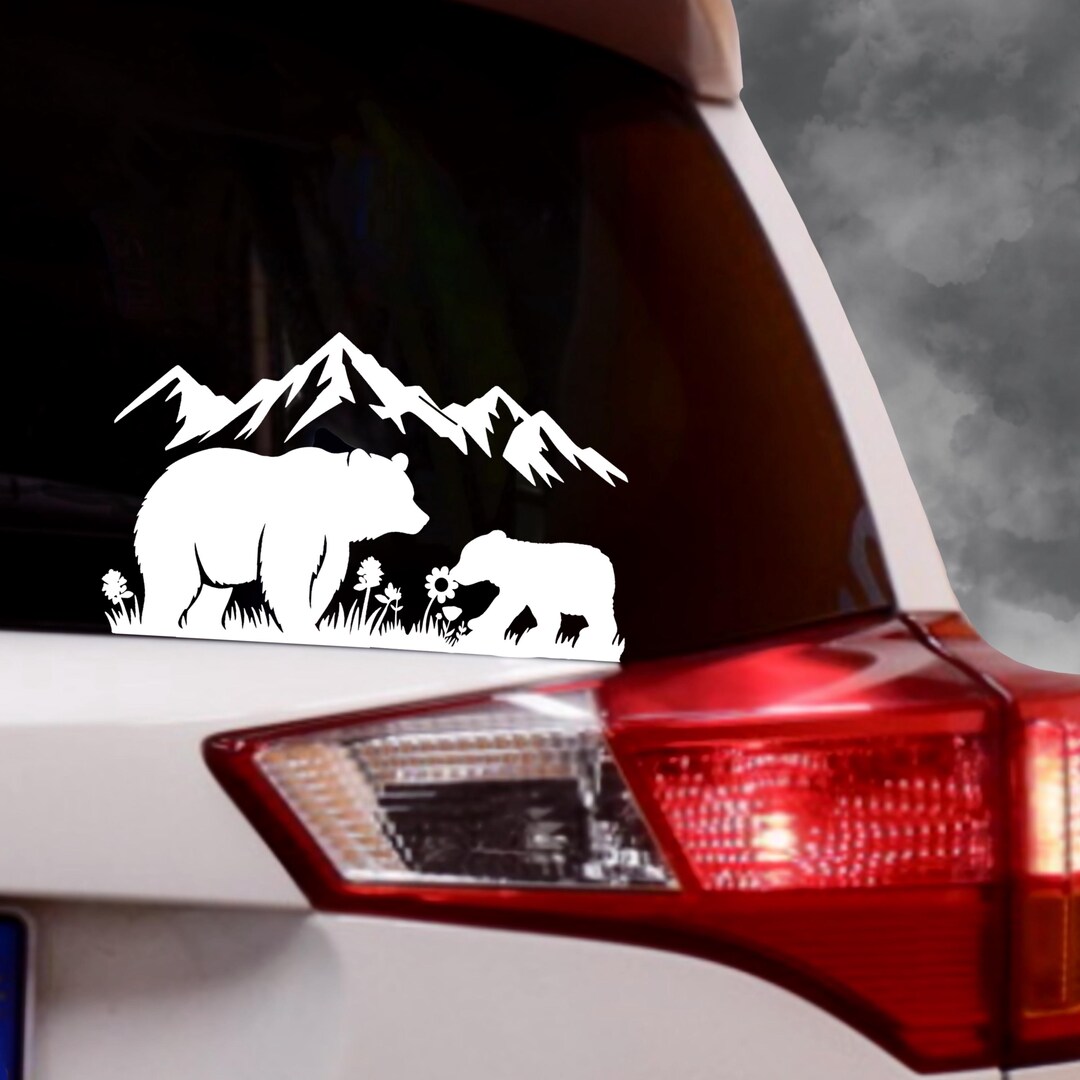 Black Bear and Cub Decal. Weatherproof and Waterproof. Perfect for ...