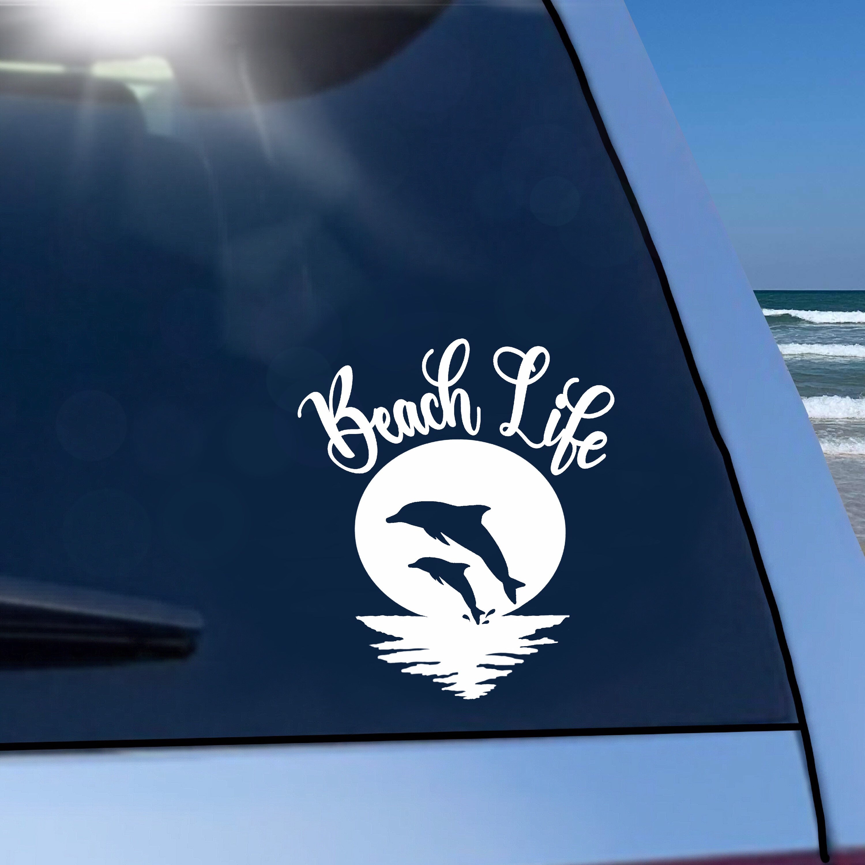 Beach Life Car Decal Sticker | Etsy