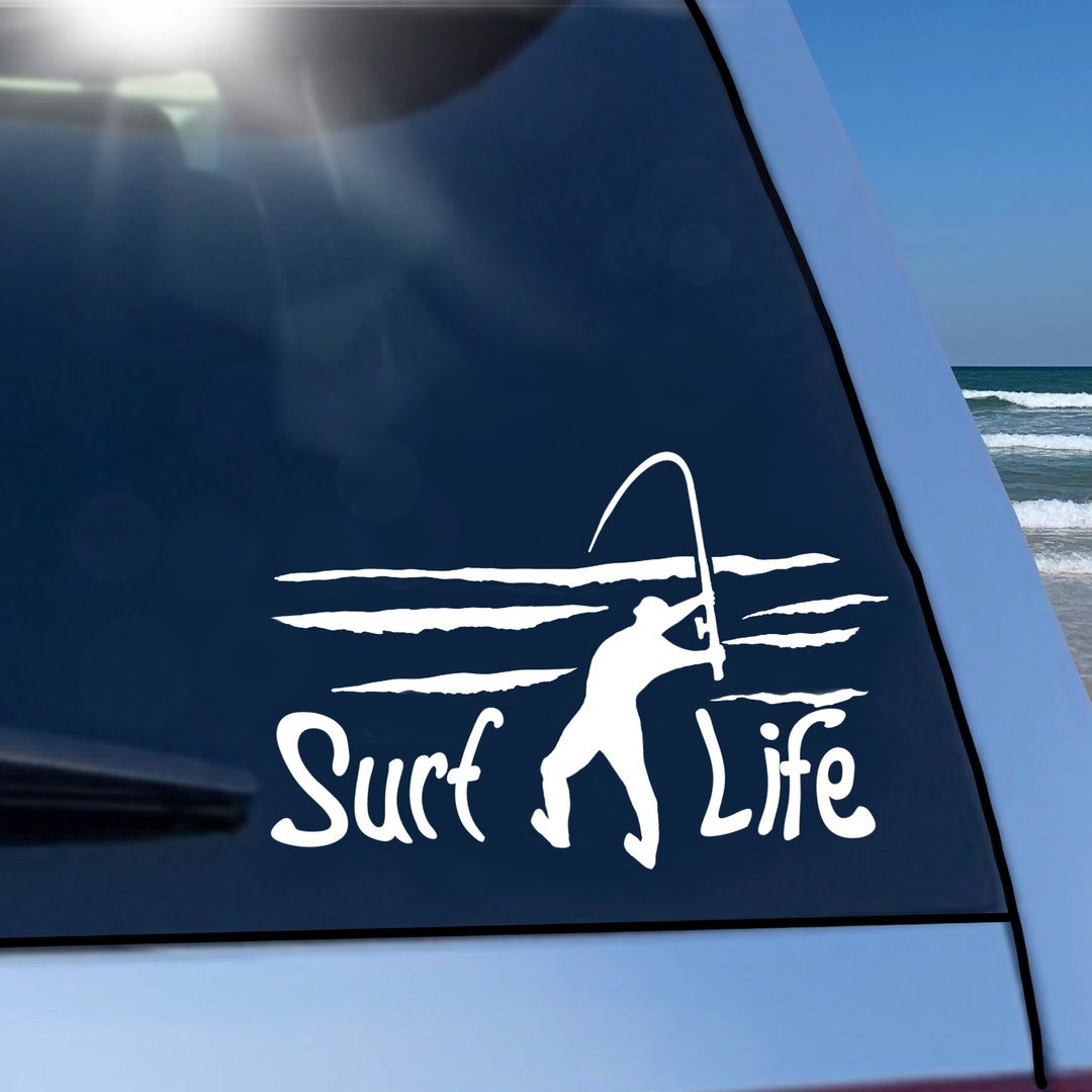 Fisherman Decal. Fisherman Sticker. Surf Fishing. Florida Fishing Decal ...