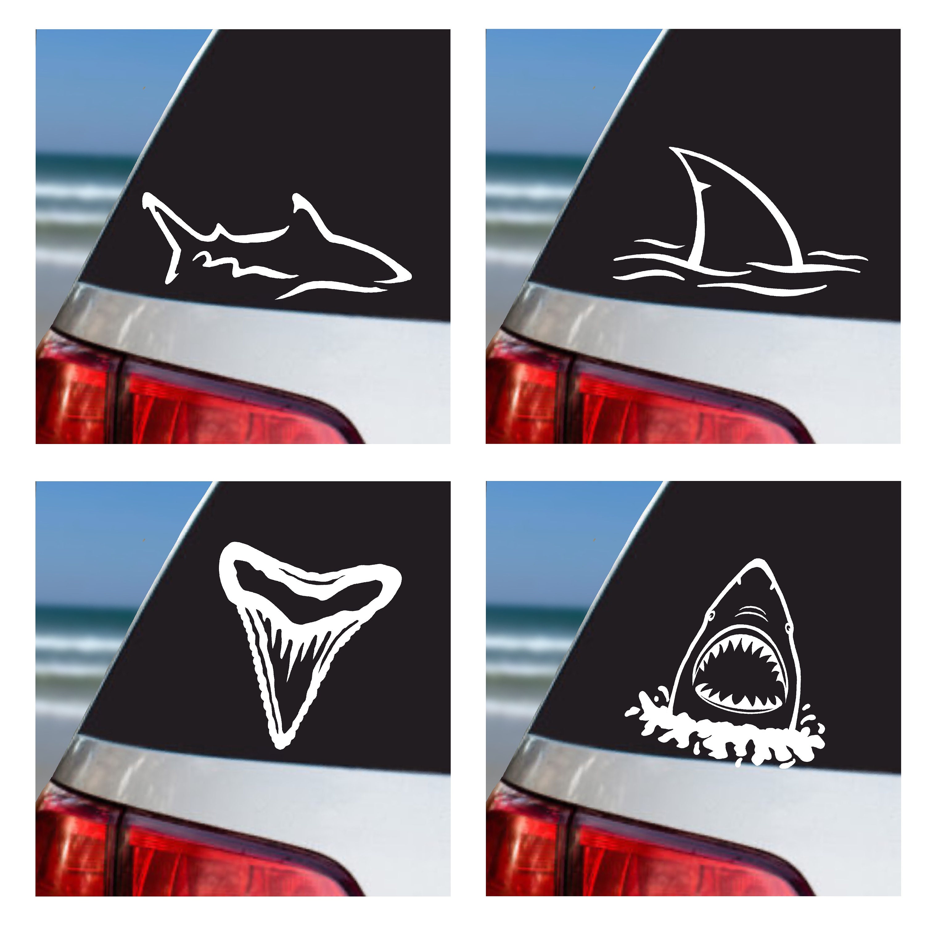 Shark Sticker Bundle 4 Shark Decals Shark Gifts Birthday - Etsy